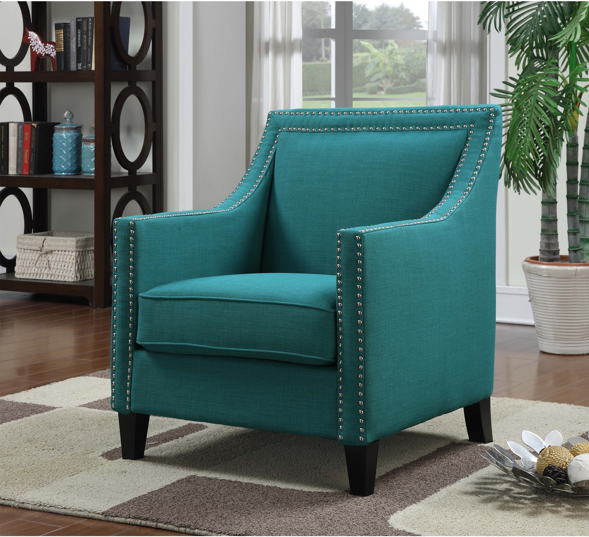 Aqua blue accent chair store