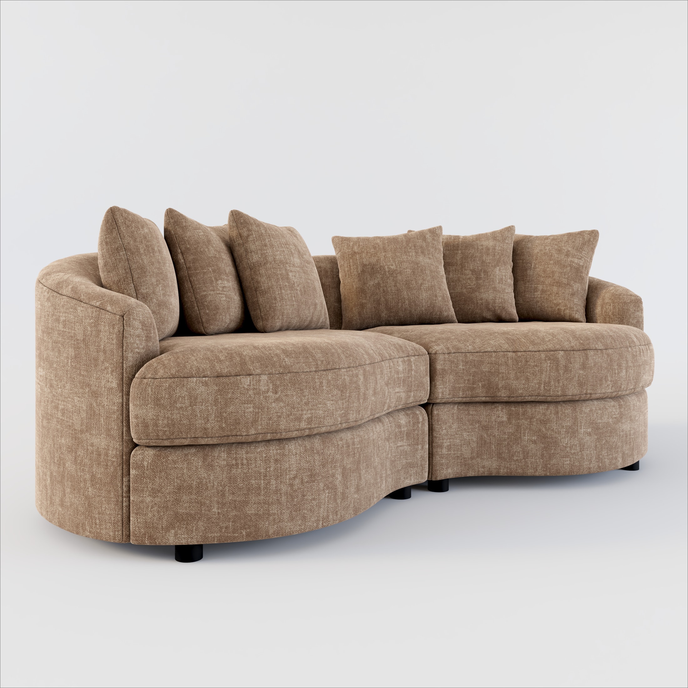 Allegra Foam Comfort 2-Piece Sectional - Argo Java | Value City Furniture