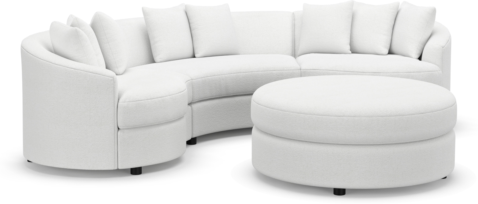 Allegra 3 Piece Sectional and Ottoman Value City Furniture