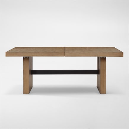 Auburn Dining Table and 6 Upholstered Dining Chairs | Value City Furniture