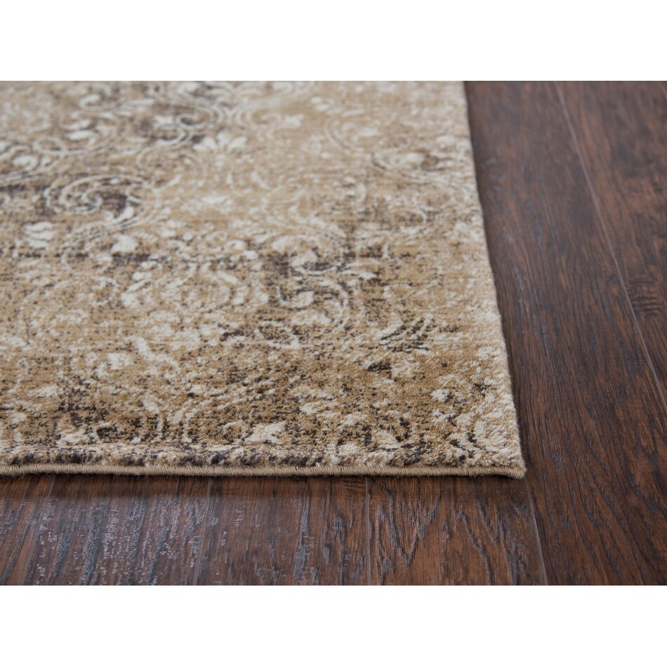 Avielle 3' x 5' Area Rug - Ivory/Brown | Value City Furniture