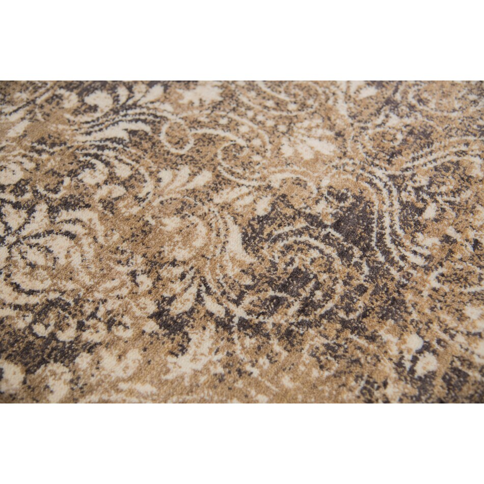 Avielle 3' x 5' Area Rug - Ivory/Brown | Value City Furniture