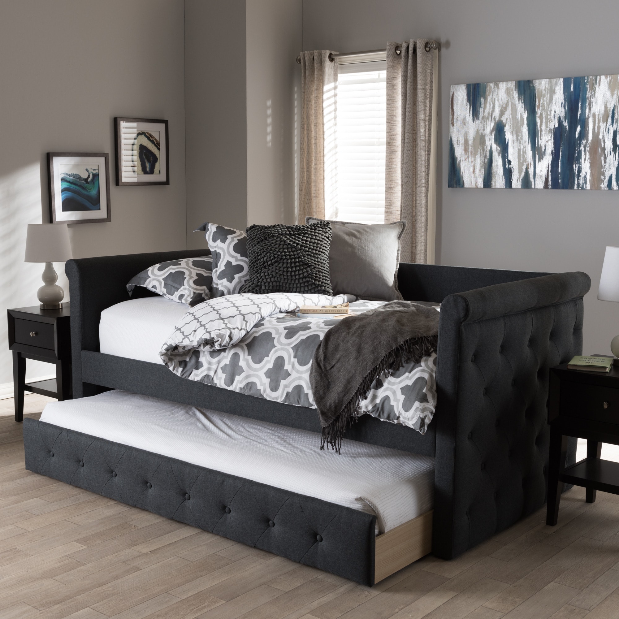 Azora Upholstered Daybed with Trundle Value City Furniture