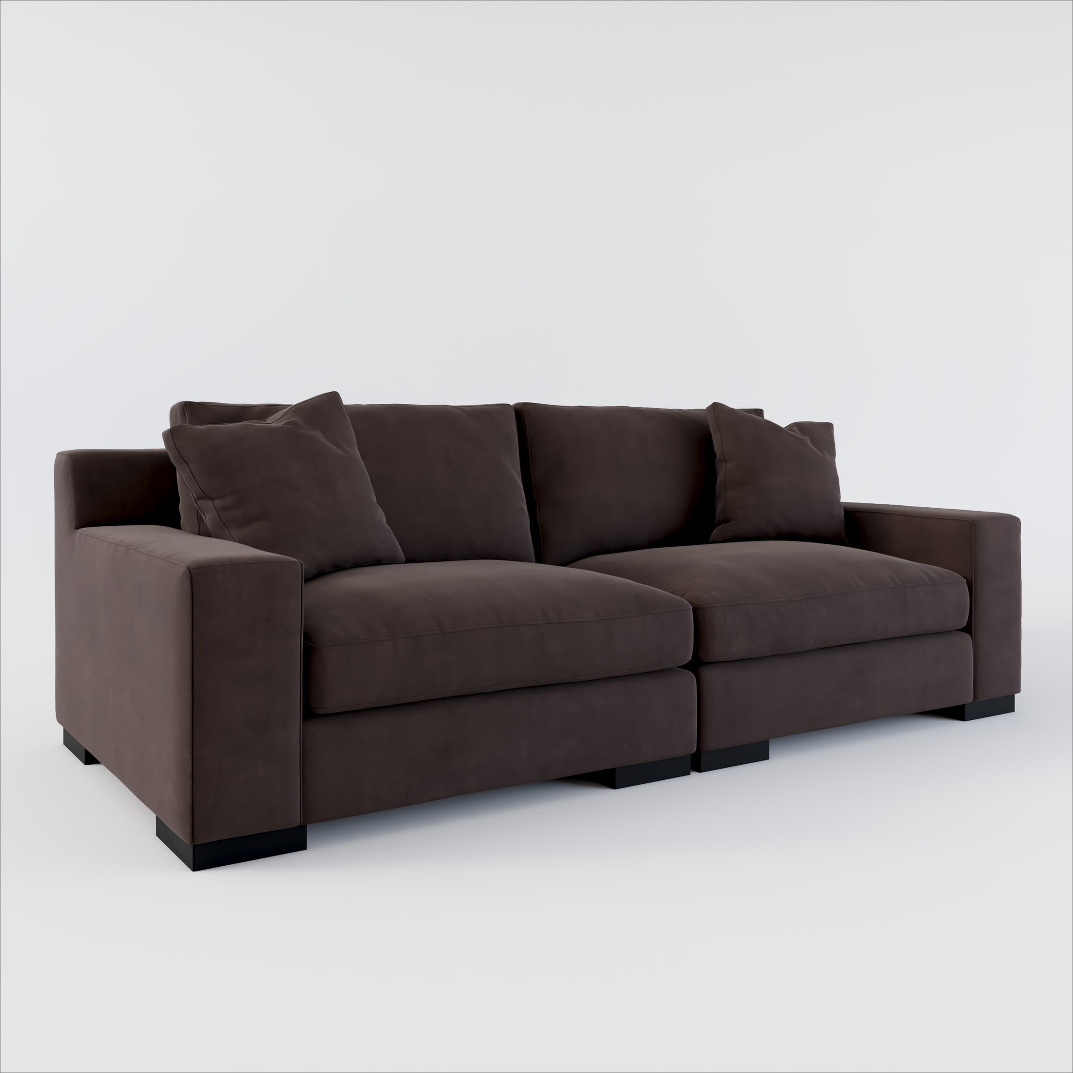 Bondi Foam Comfort 2-Piece Sofa - Merrimac Dark Brown | Value City ...