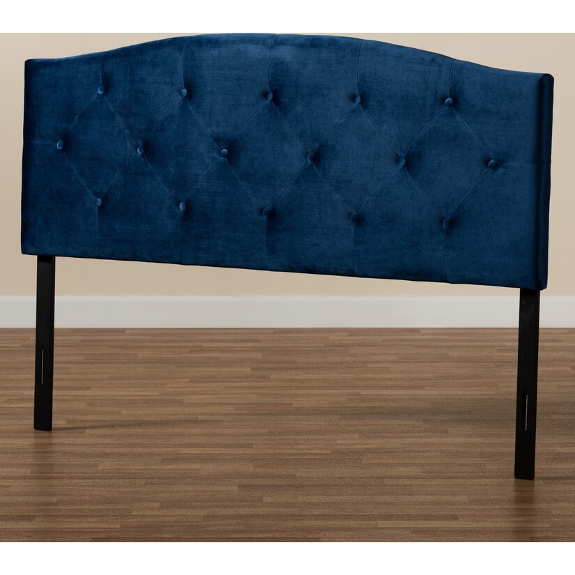 Bora Full Headboard - Navy Blue/Dark Brown | Value City Furniture
