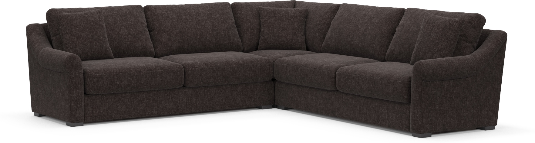 Bowery 3-Piece Foam Comfort Sectional - Contessa Java | Value City ...