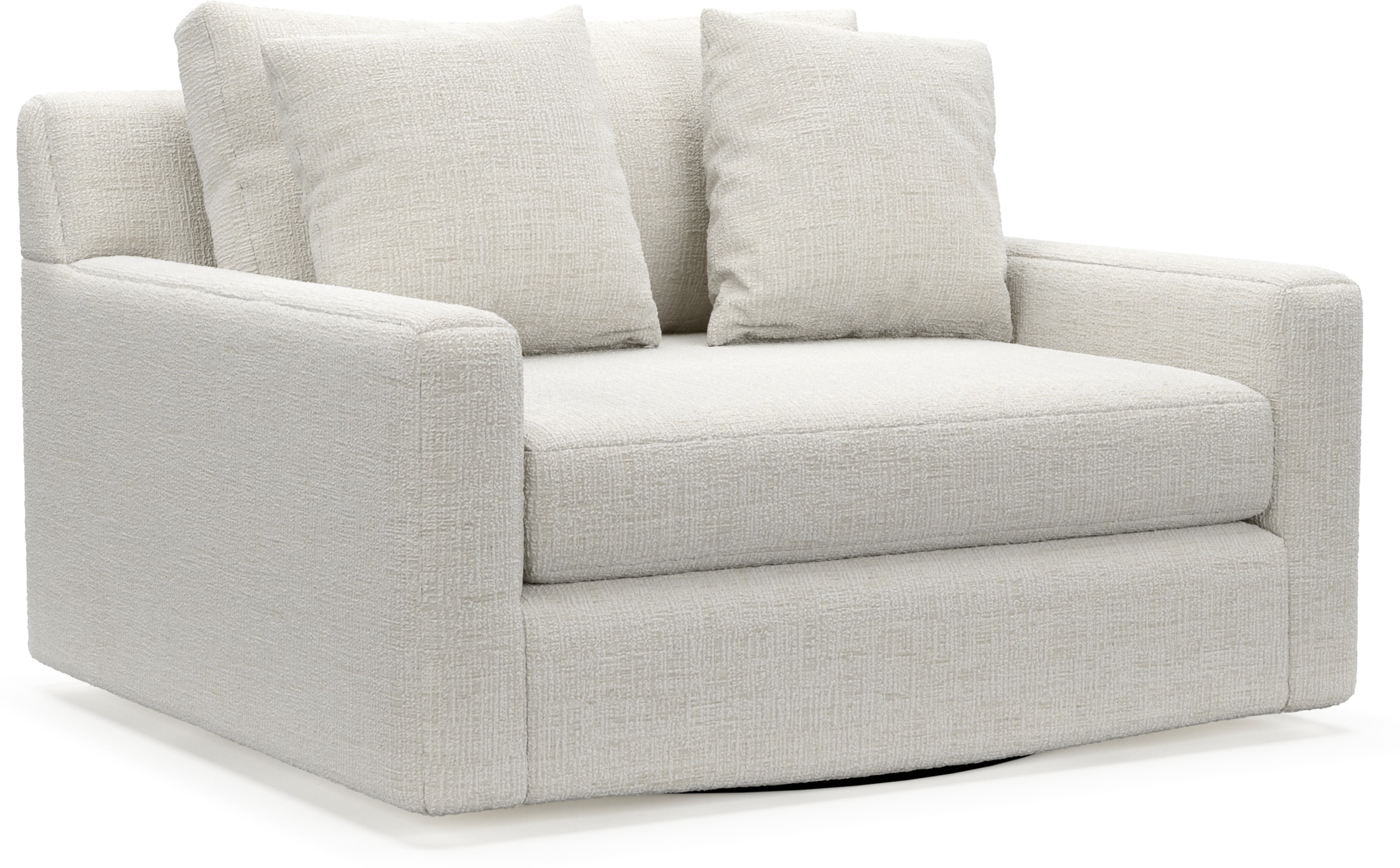 Cade Accent Swivel Chair Foam Comfort - Bantu Pearl | Value City Furniture