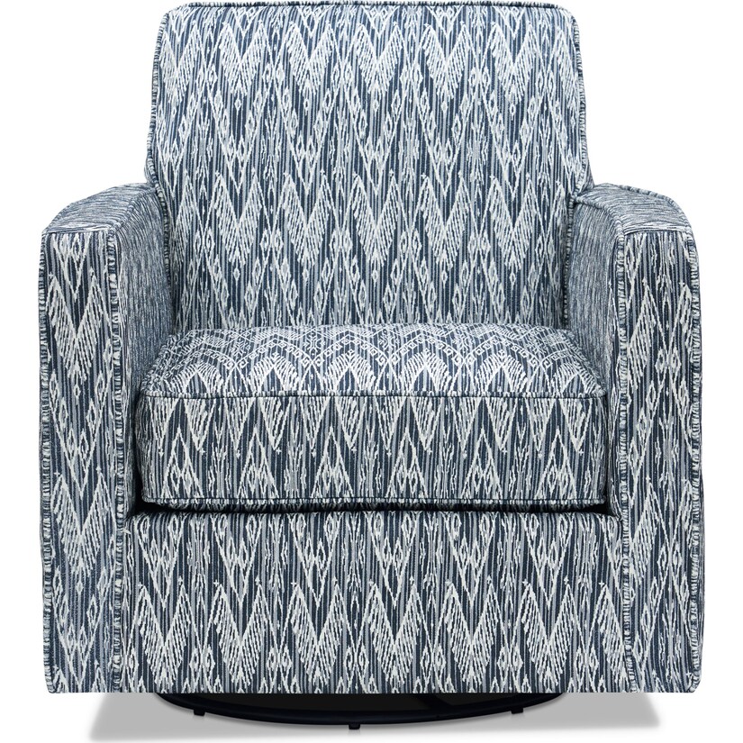 Callie Accent Swivel Chair - Navy | Value City Furniture
