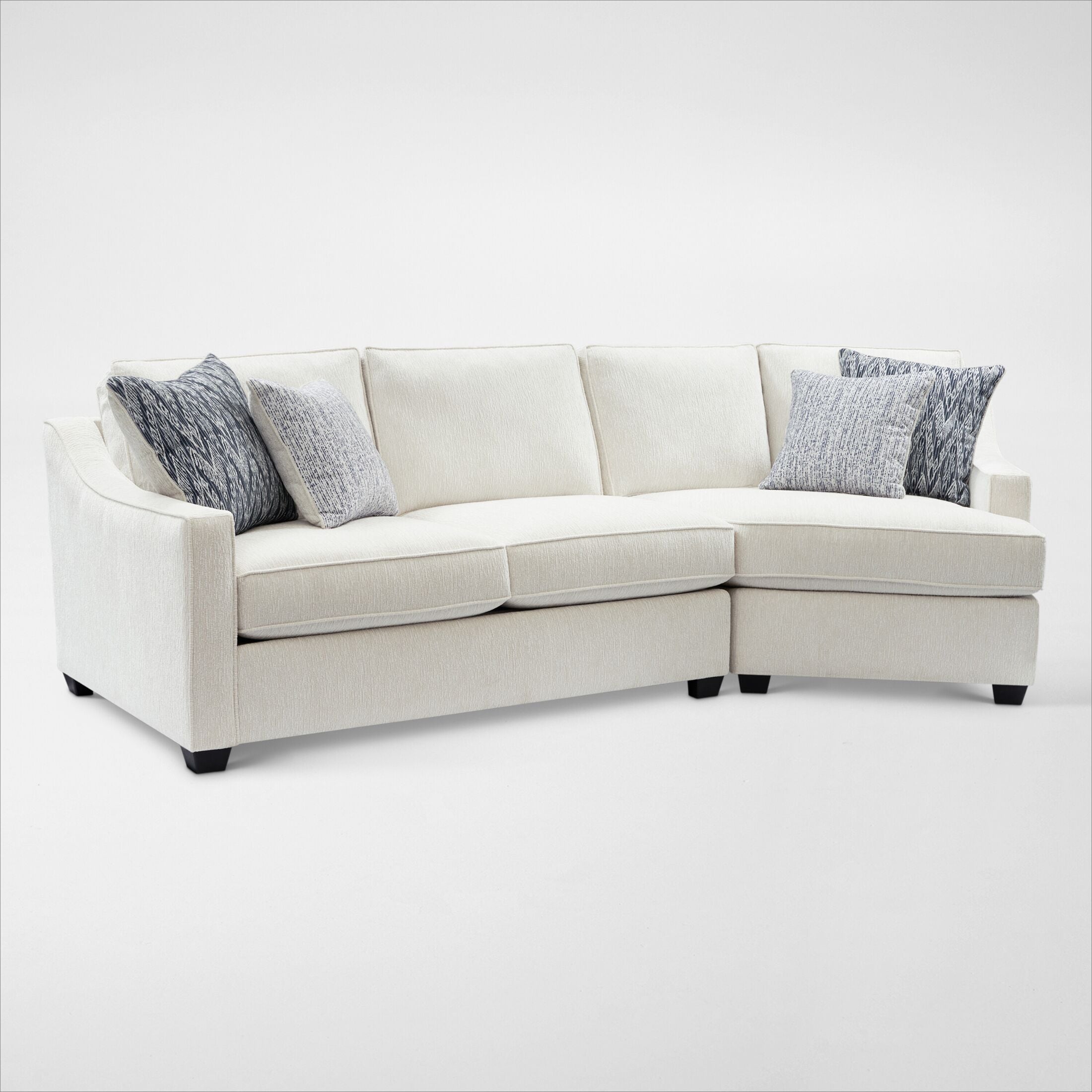Callie 2 Piece Sectional with Right Facing Cuddler Ivory