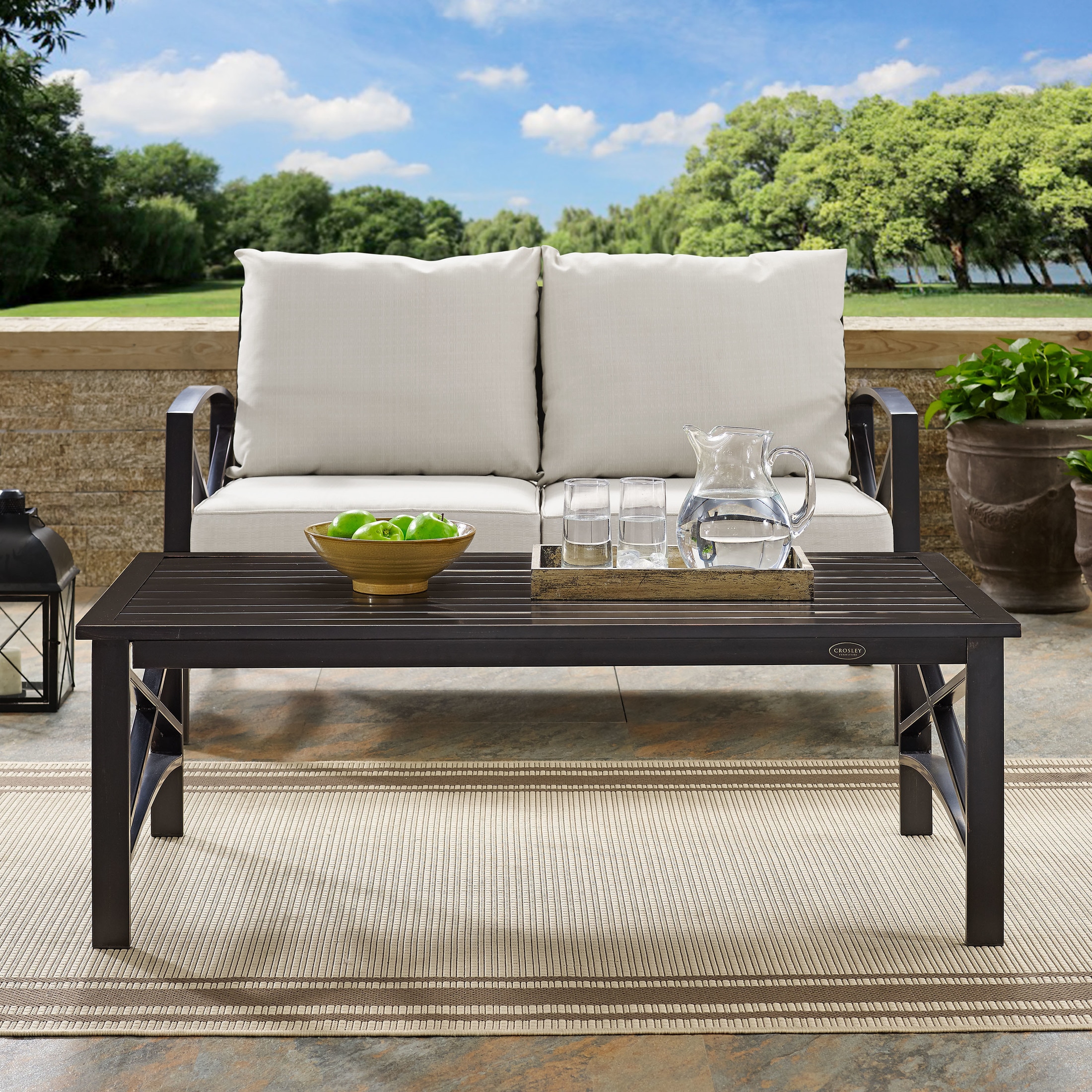 Dark brown outdoor coffee table store