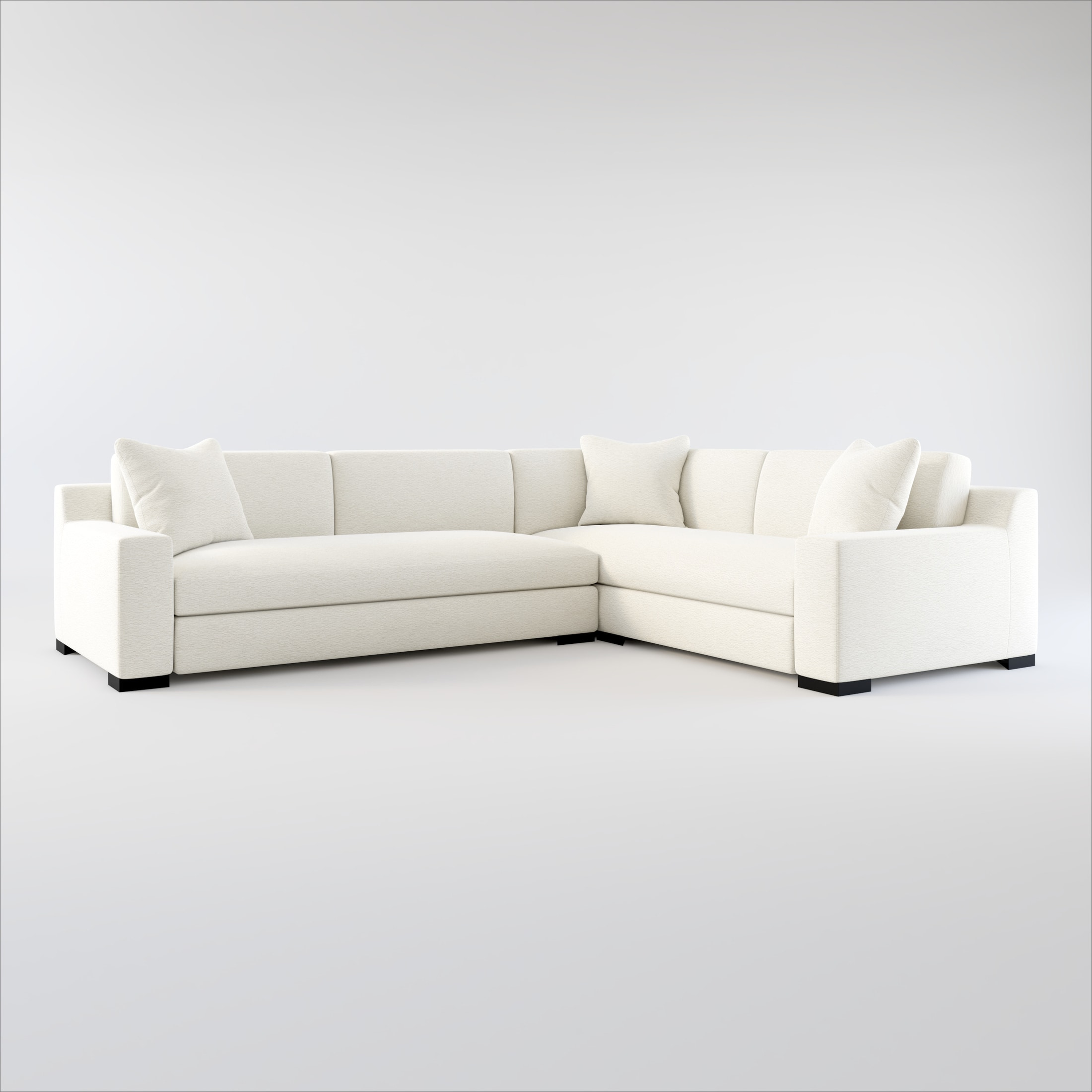 Ethan Hybrid Comfort 2-Piece Large Sectional with Left-Facing Sofa ...
