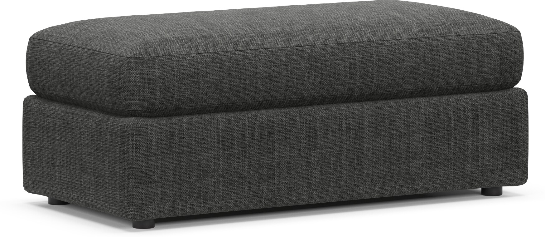 Haven Core Comfort Ottoman - Milford Charcoal | Value City Furniture