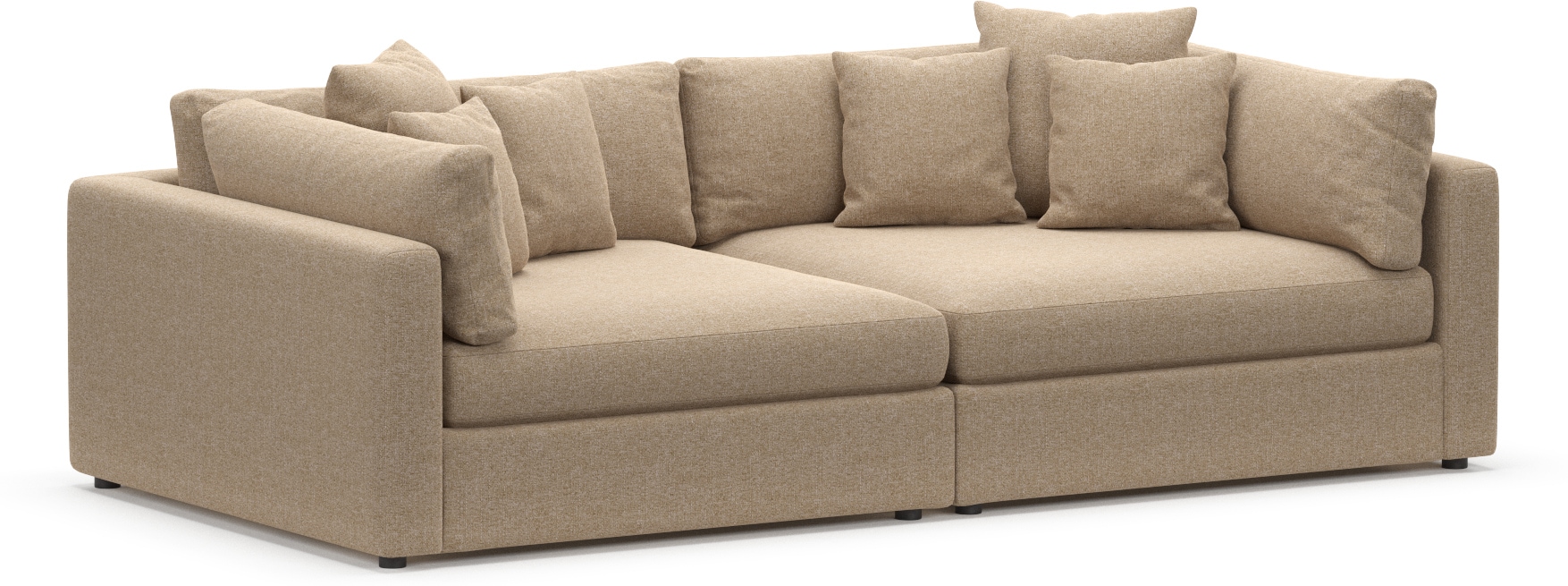 Haven Foam Comfort Eco Performance Fabric 2-Piece Media Sofa - Liv Wicker | Value City Furniture