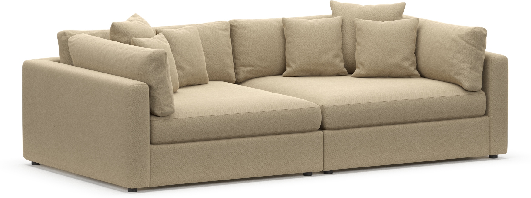 Haven Foam Comfort Eco Performance Fabric 2-Piece Media Sofa - Presidio ...