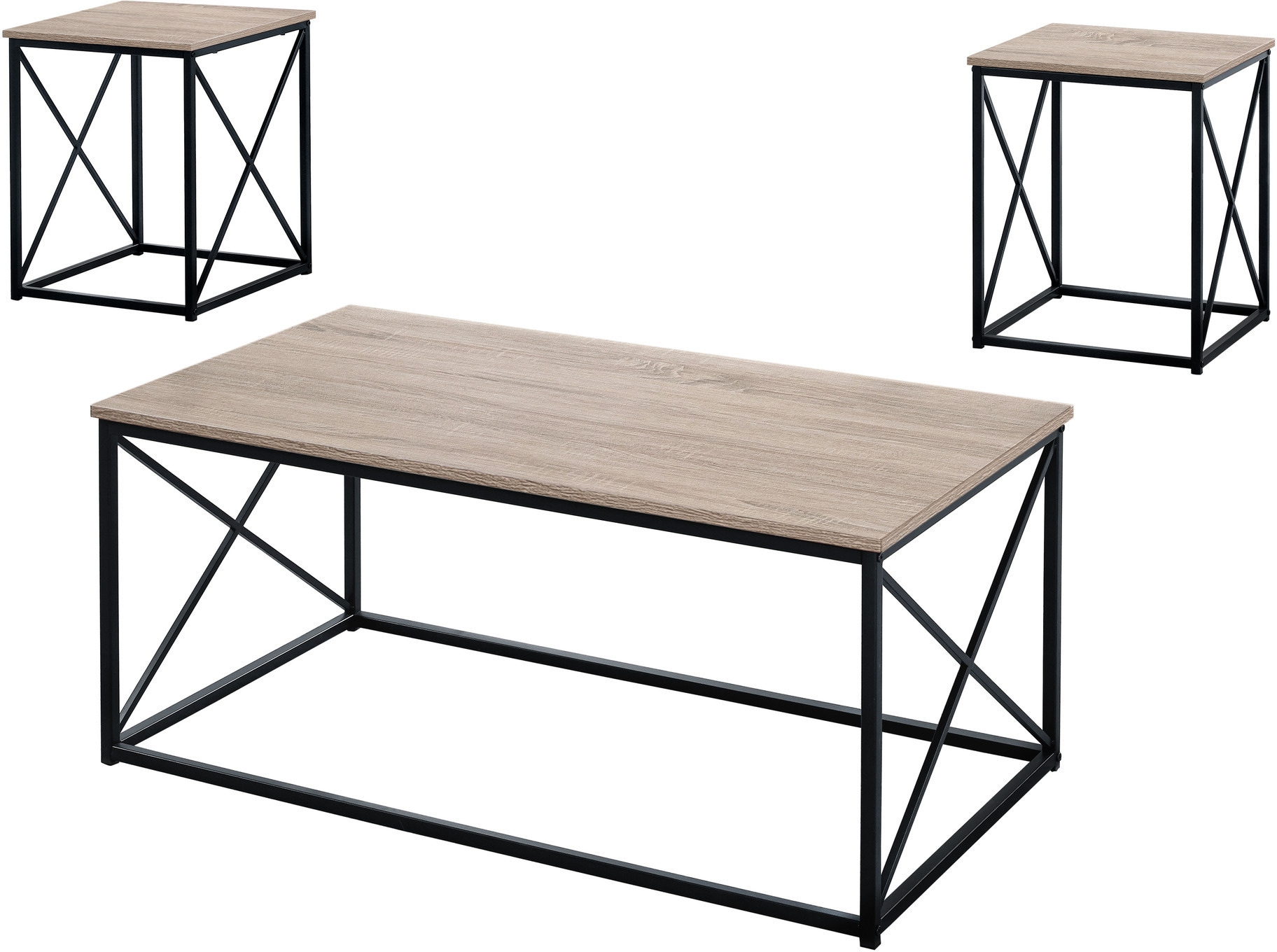 Julius Coffee Table and 2 End Tables - Brown/Black | Value City Furniture