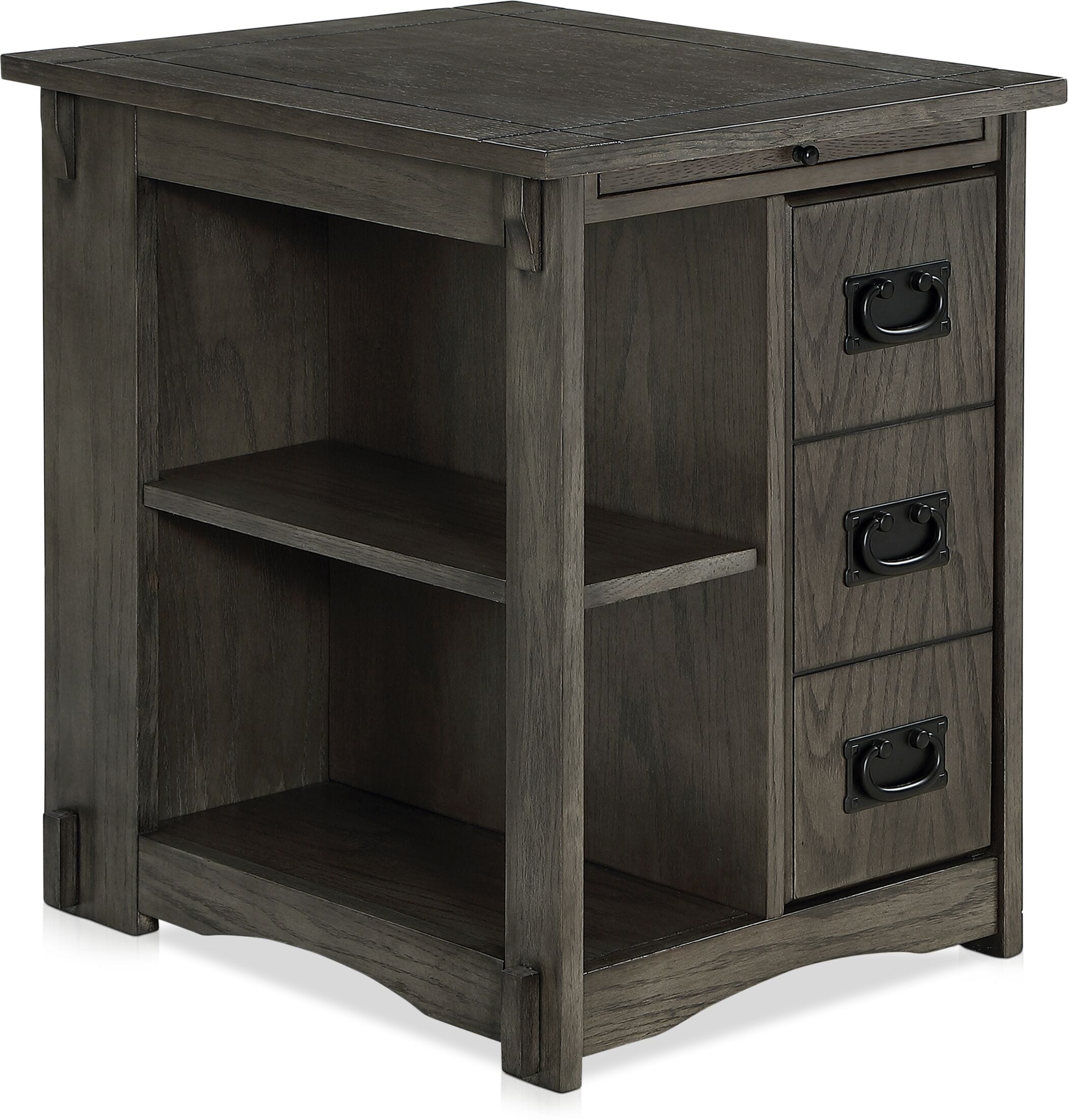 Luke Chairside Table - Gray | Value City Furniture