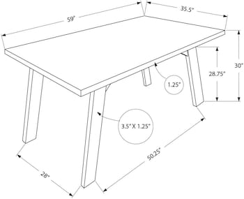 Martina Slanted Leg Dining Table | Value City Furniture