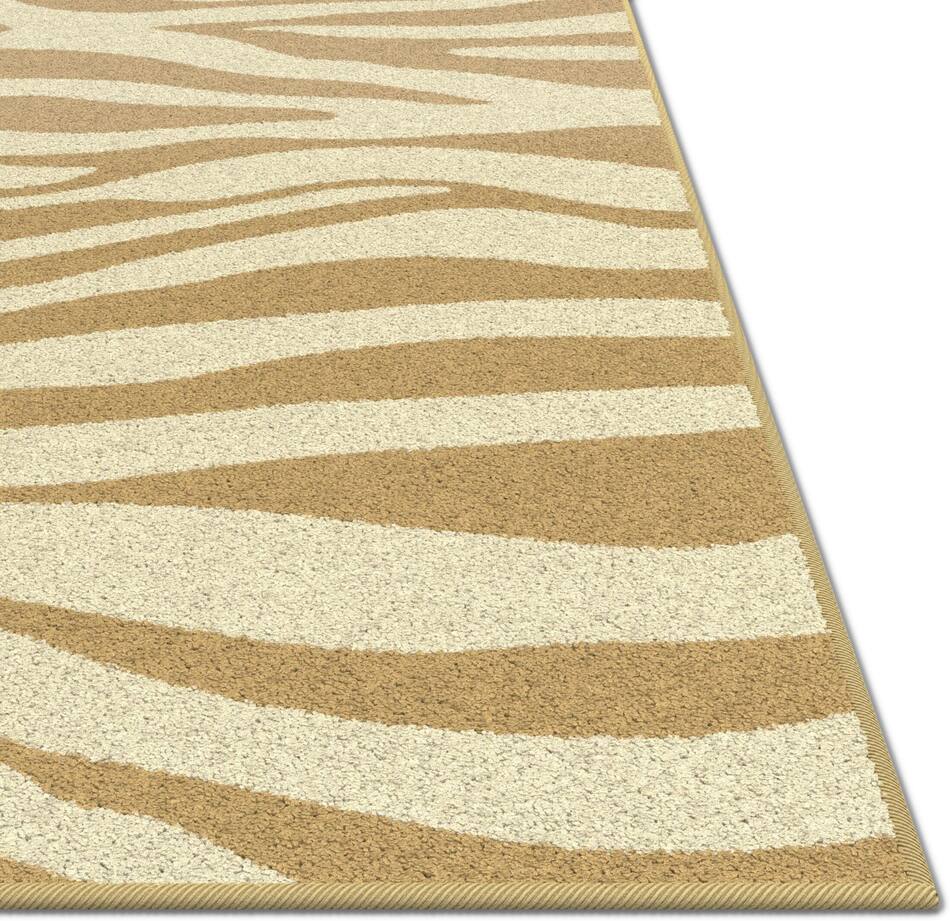 Marty 8' x 10' Area Rug-Gold/Ivory Zebra | Value City Furniture