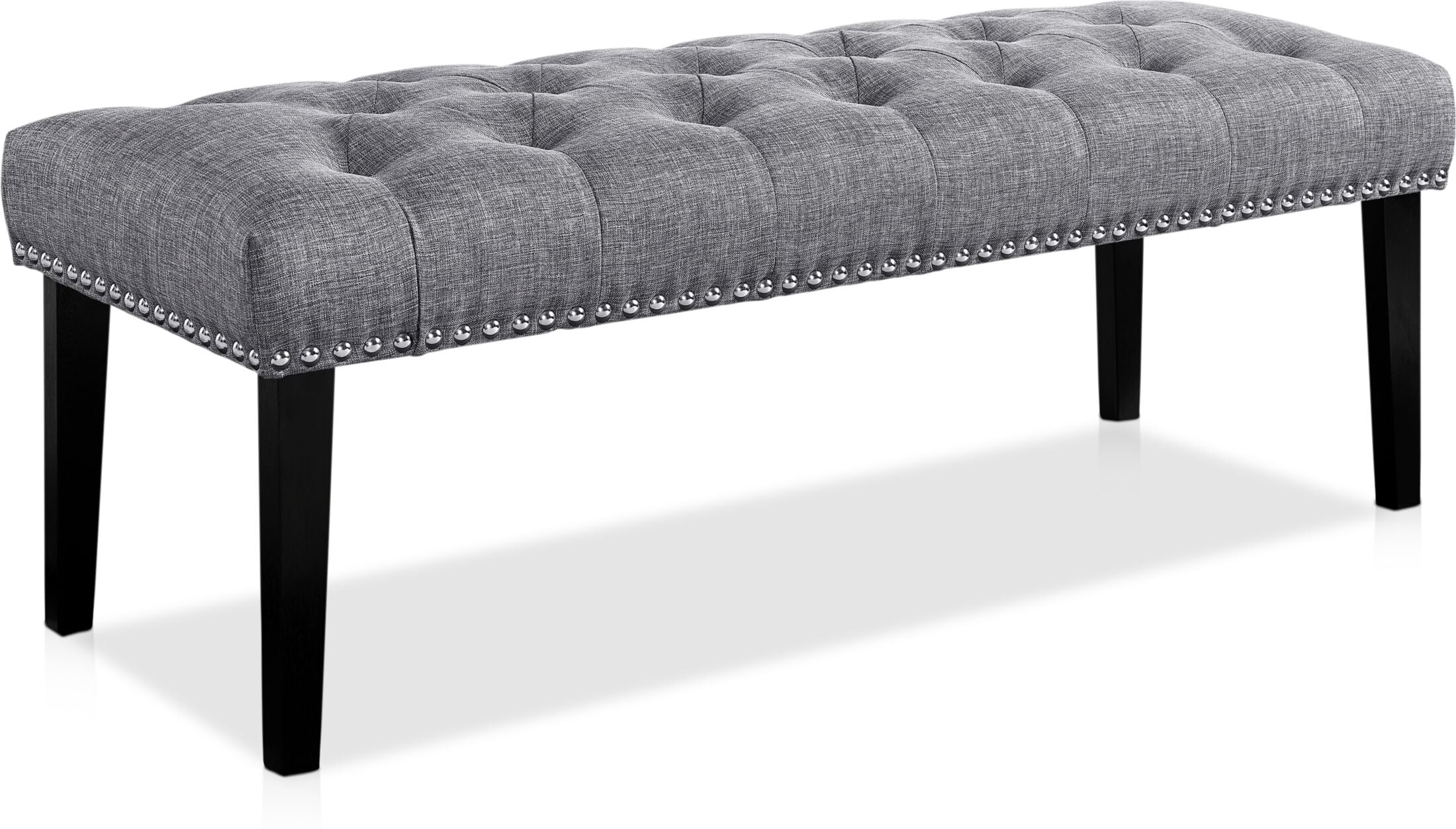 Maura Upholstered Bench - Dark Gray | Value City Furniture