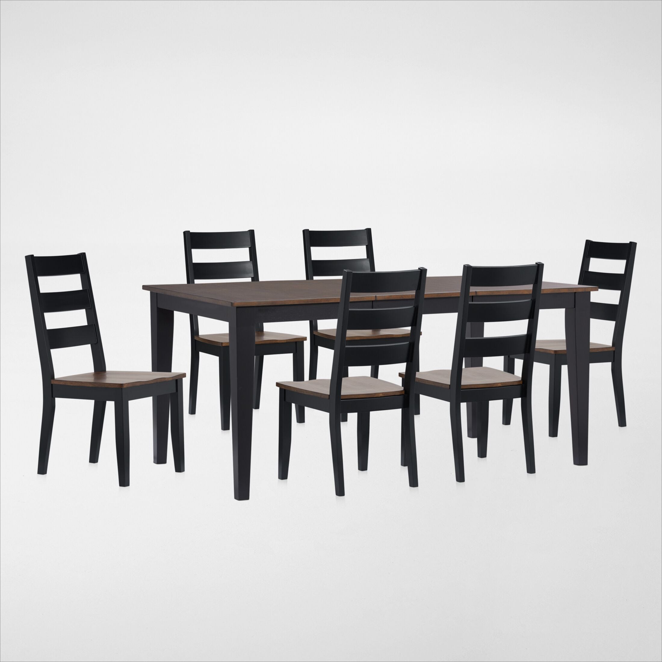 Black 6 seater dining table and chairs store