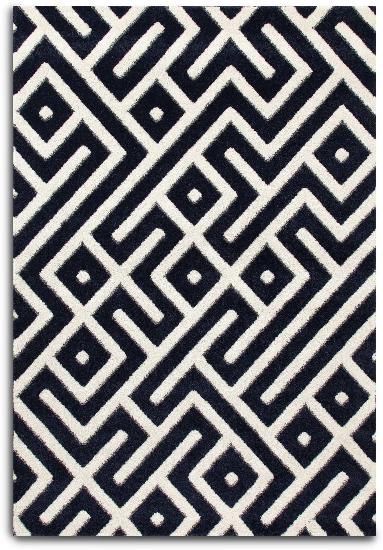 Maze 5' X 8' Area Rug - Navy | Value City Furniture