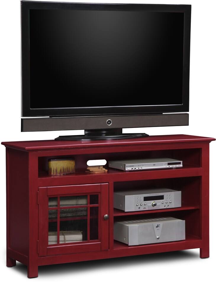 Merrick 54" TV Stand - Red | Value City Furniture