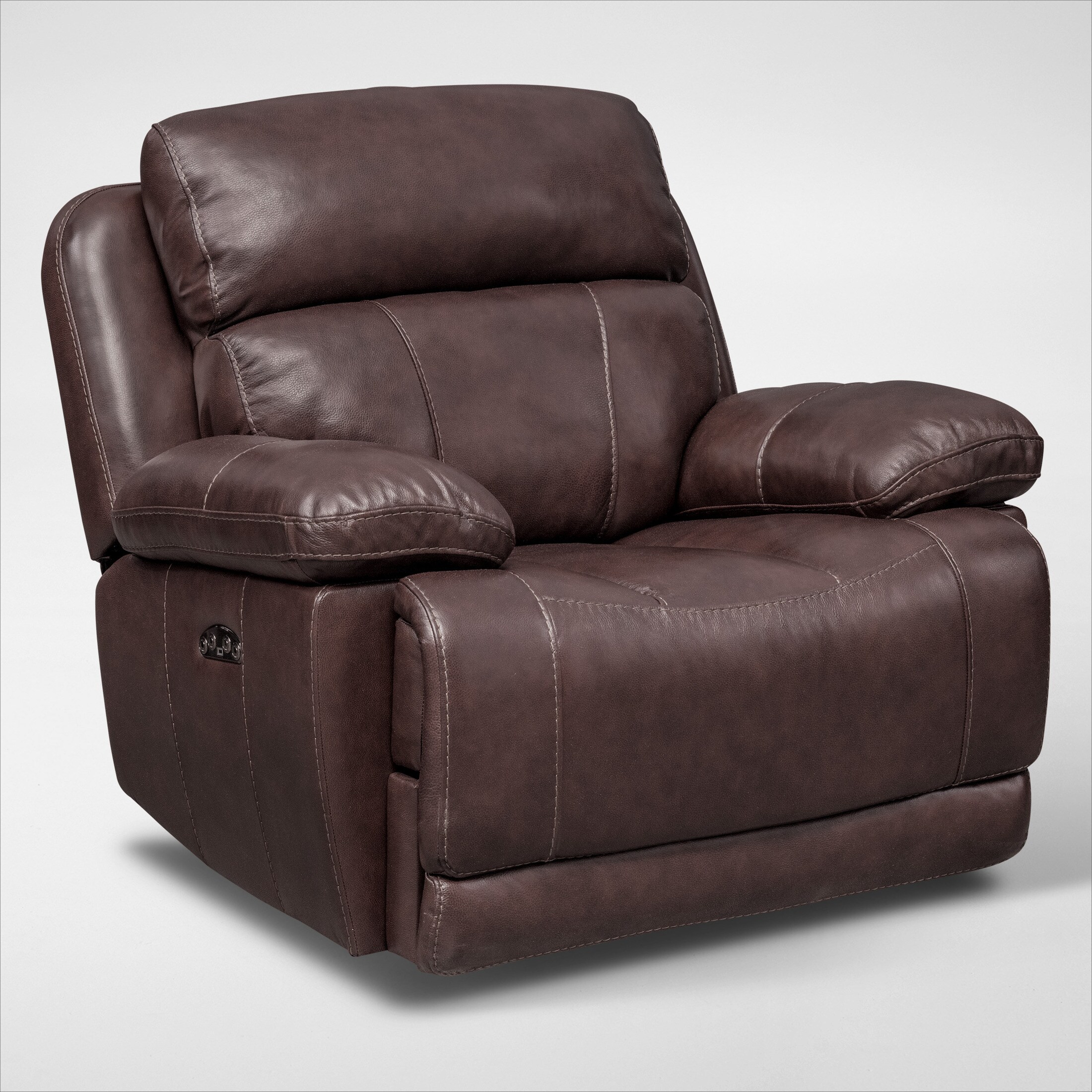 Monte Carlo Dual Power Recliner Chocolate Value City Furniture