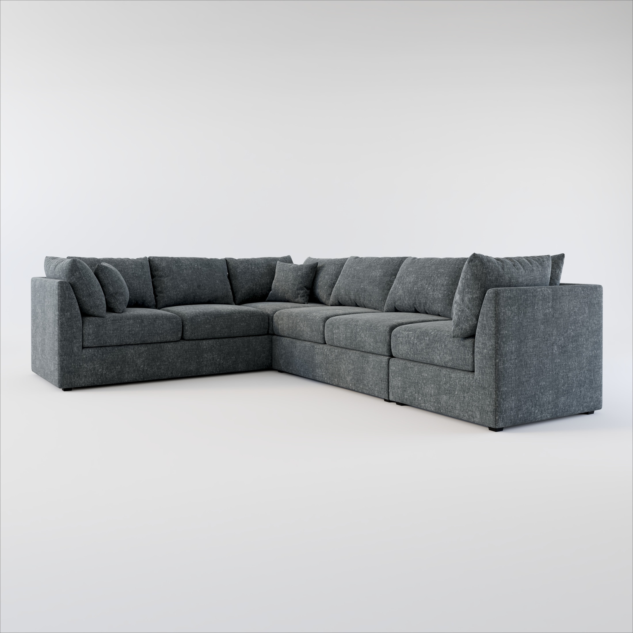 Nest Foam Comfort 3-Piece Large Sectional - Contessa Shadow | Value ...