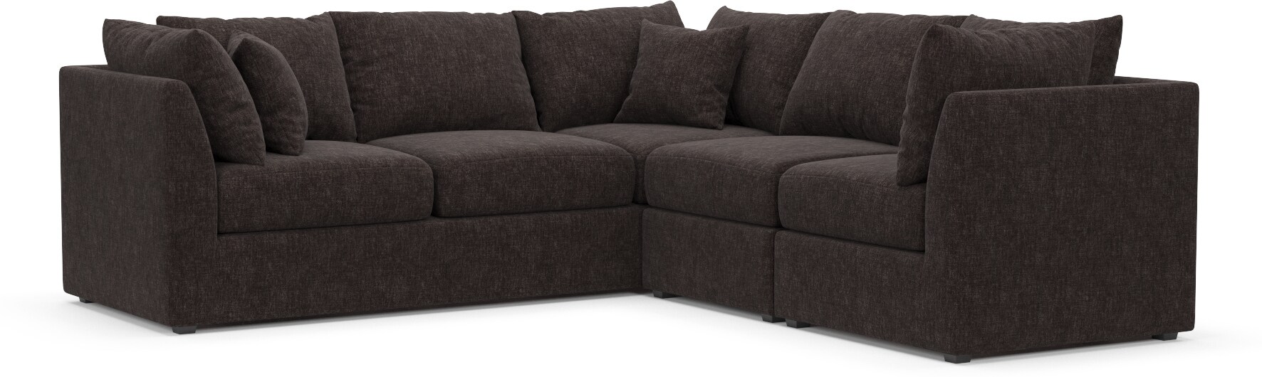 Nest Hybrid Comfort 3-Piece Small Sectional - Contessa Java | Value ...