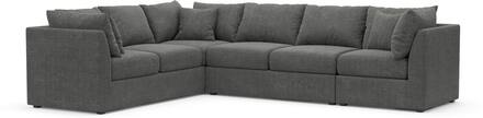 Nest Foam Comfort 3-Piece Large Sectional - Depalma Charcoal | Value ...