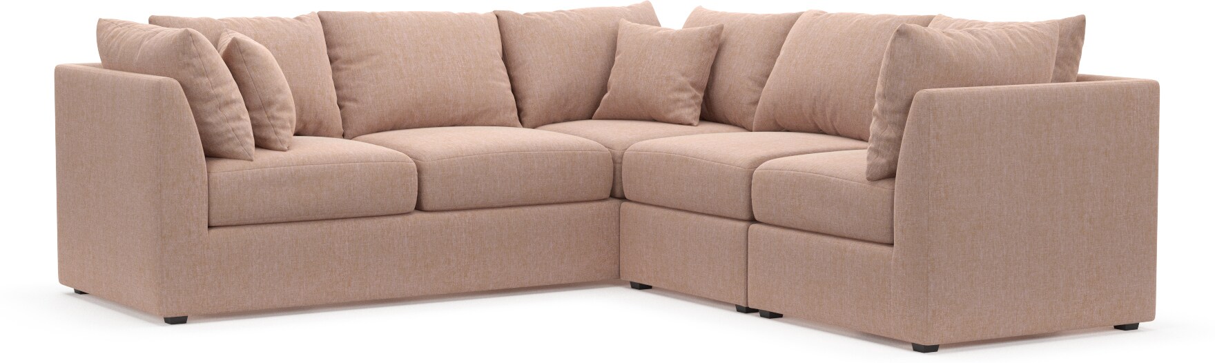 Nest Foam Comfort 3-Piece Small Sectional - Contessa Blush | Value City ...