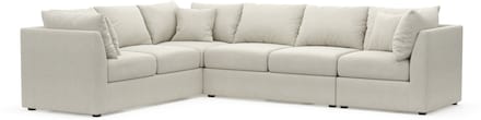 Nest Foam Comfort 3-Piece Large Sectional - Sherpa Ivory | Value City ...