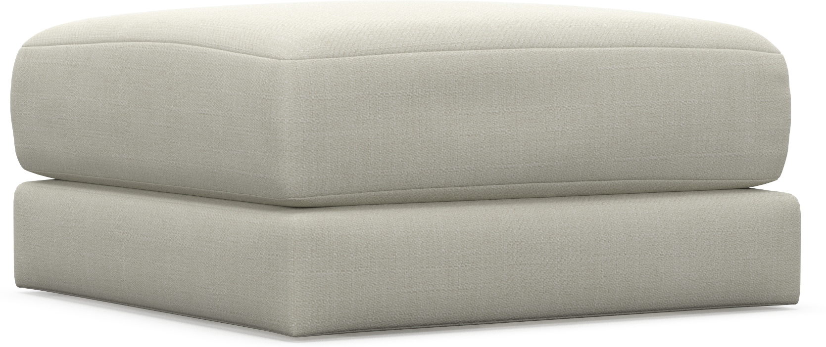 Nest Hybrid Comfort Short Ottoman - Anders Ivory | Value City Furniture