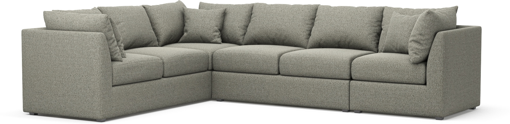 Nest Foam Comfort 3-Piece Large Sectional - Bloke Smoke | Value City ...