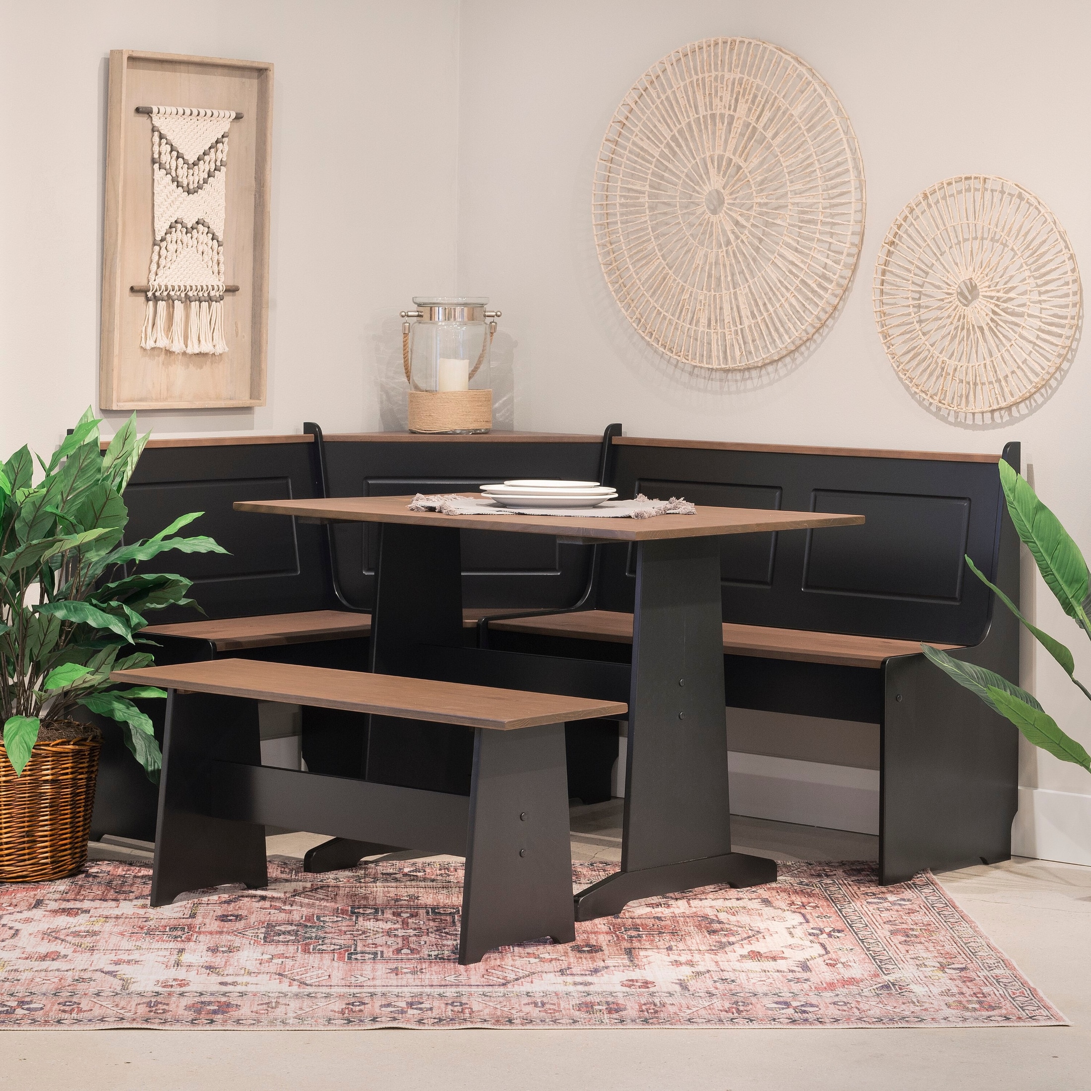 Black corner dining table store
