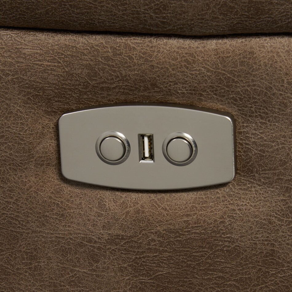 Samson 3-Piece Power Reclining Sectional - Mushroom | Value City Furniture