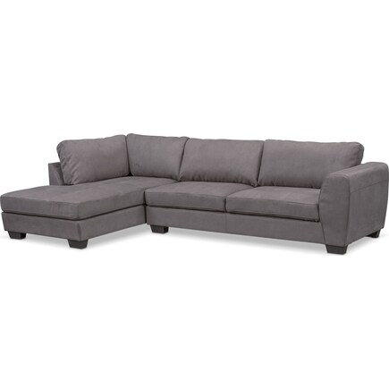 Santana 2-Piece Sectional with Left-Facing Chaise - Slate | Value City ...