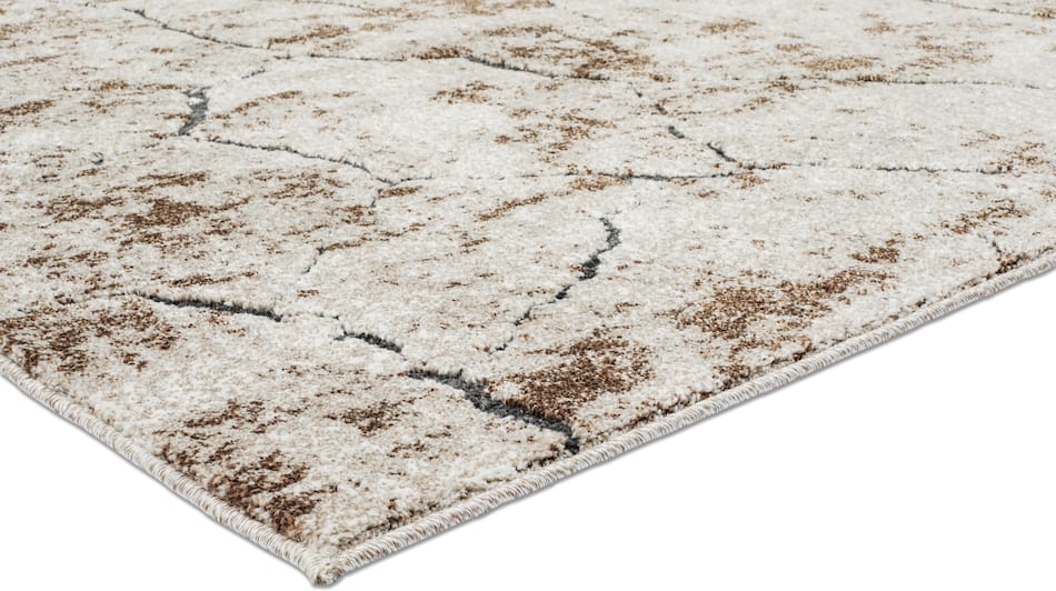 Saterlee Area Rug - Cream/Brown | Value City Furniture