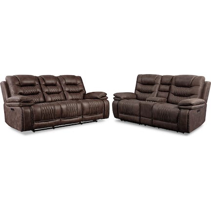 Sorrento Dual-Power Reclining Sofa | Value City Furniture