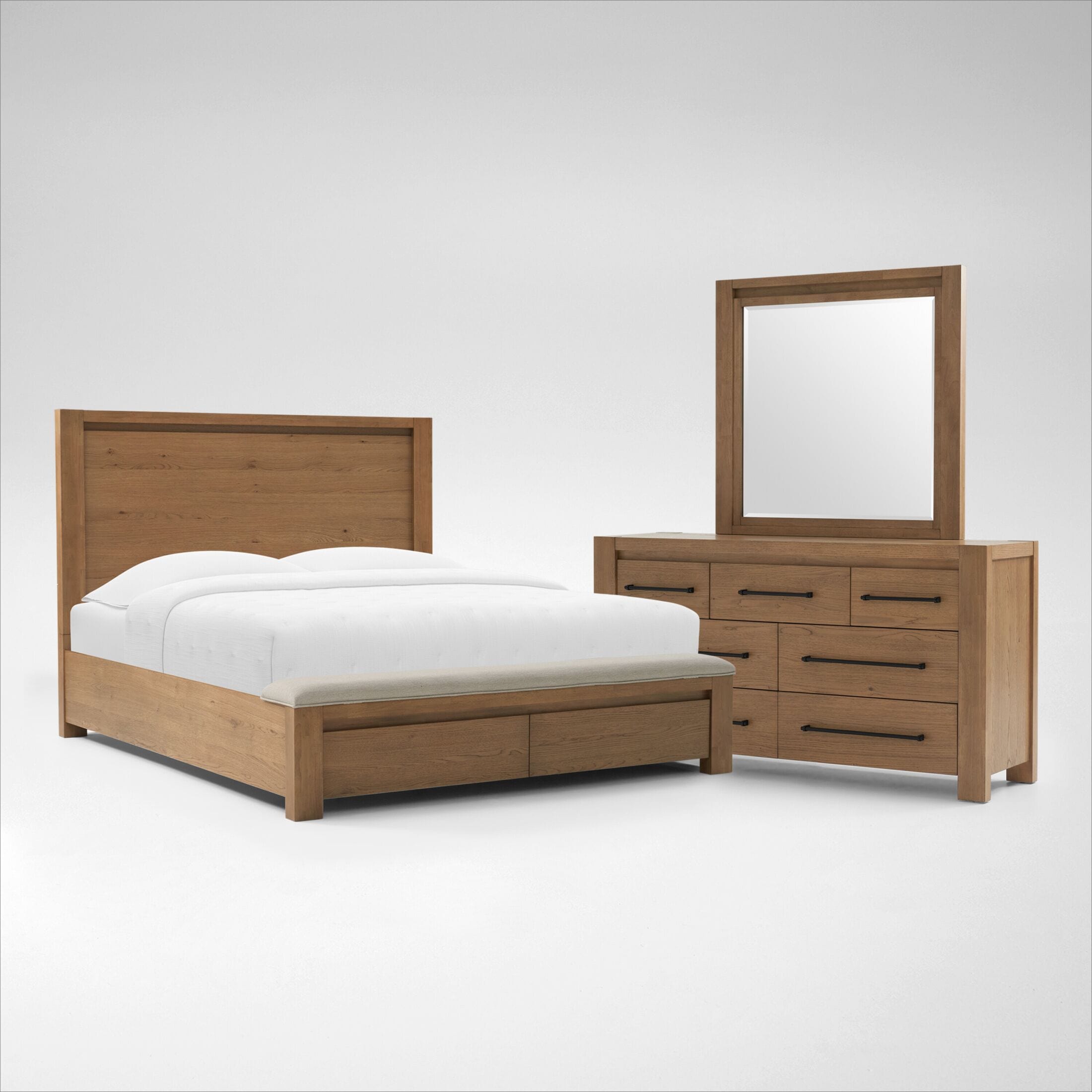 Tremont 5-Piece Queen Storage Bedroom Set with Dresser and Mirror ...