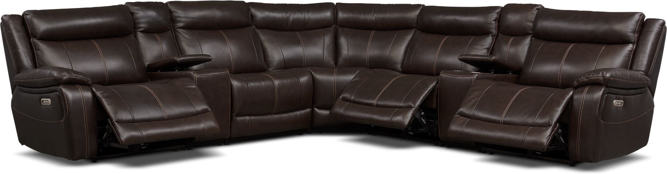Value city leather sectionals store