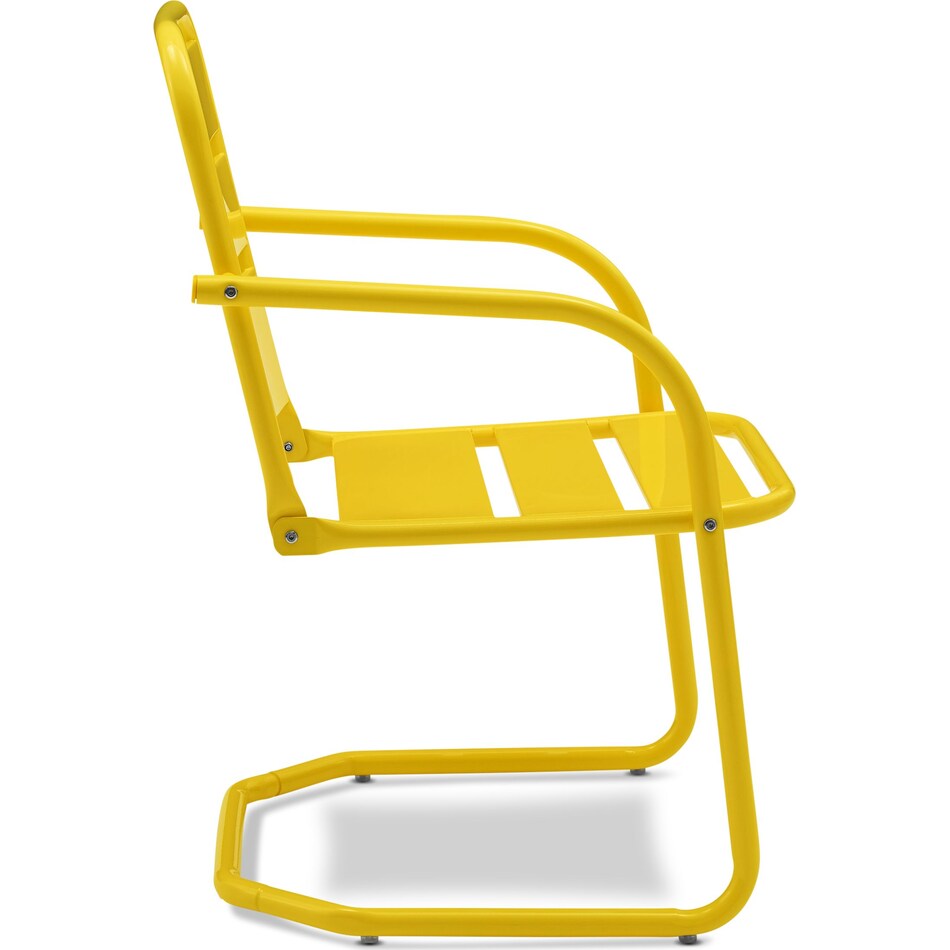 Wallace Set of 2 Outdoor Chairs and Side Table - Yellow | Value City ...