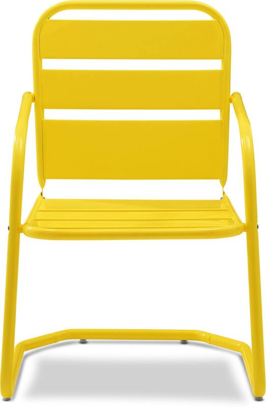 Wallace Set of 2 Outdoor Chairs - Yellow | Value City Furniture