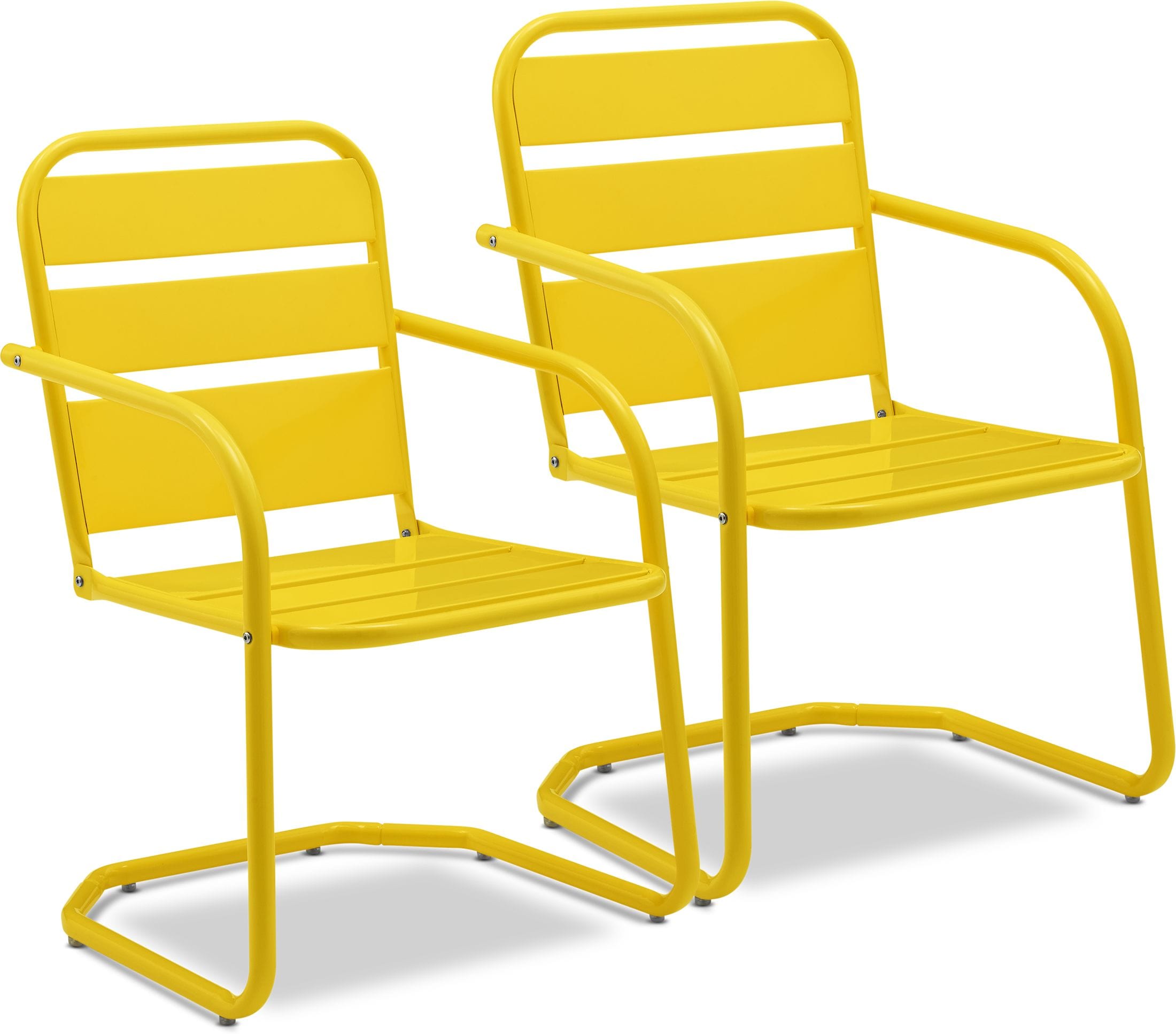 Wallace Set of 2 Outdoor Chairs - Yellow | Value City Furniture