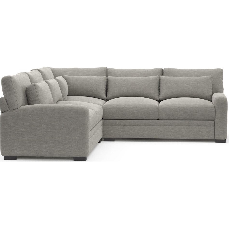 Winston Foam Comfort 3-Piece Sectional - Victory Smoke | Value City ...