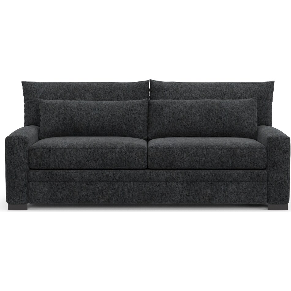 Winston Hybrid Comfort Sofa - Sherpa Charcoal | Value City Furniture